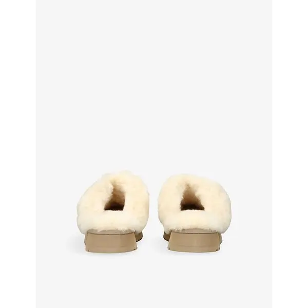UGG Disquette Shearling-lined Suede Slippers - Beige