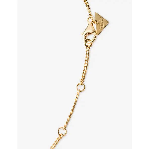 Prada Triangle Metal Necklace