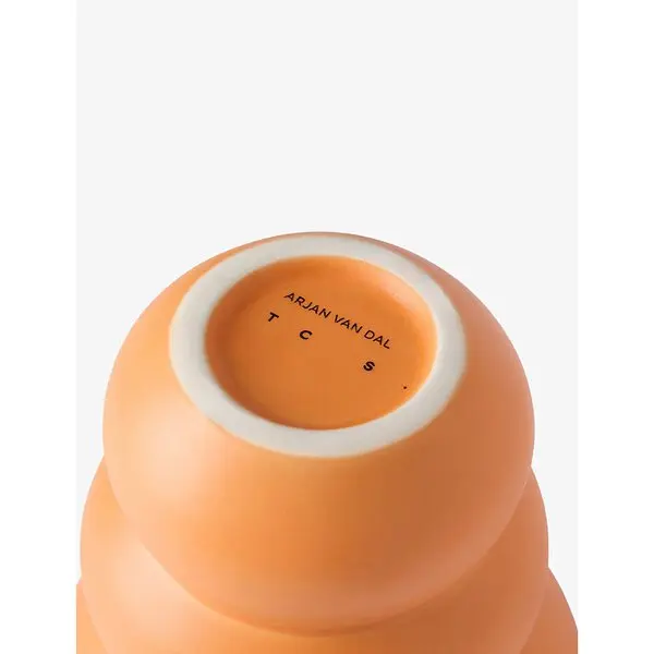 THE CONRAN SHOP Stacked Spheres Earthenware Vase 18.5cm - Orange