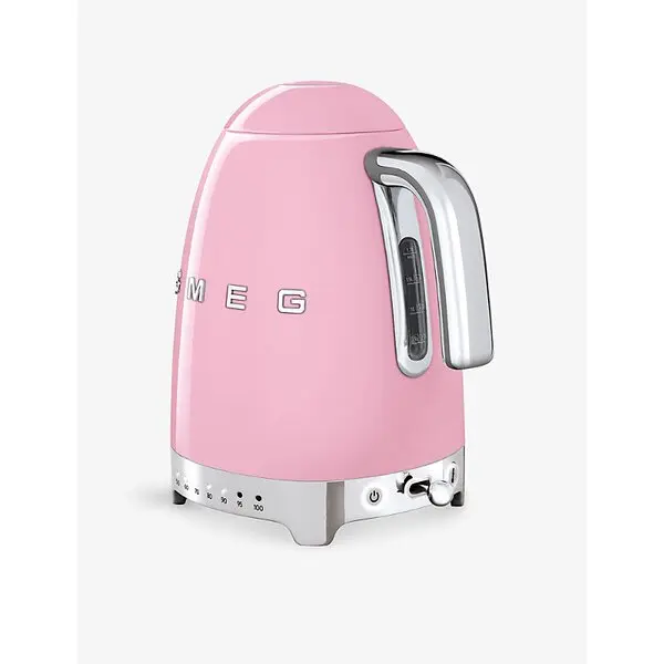 SMEG 50's Style Variable Temperature Control Stainless Steel Kettle 1.7ltr - Pink