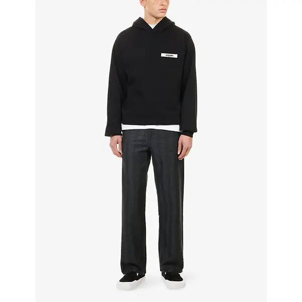 Jacquemus Le Hoodie Logo-tab Cotton Hoodie