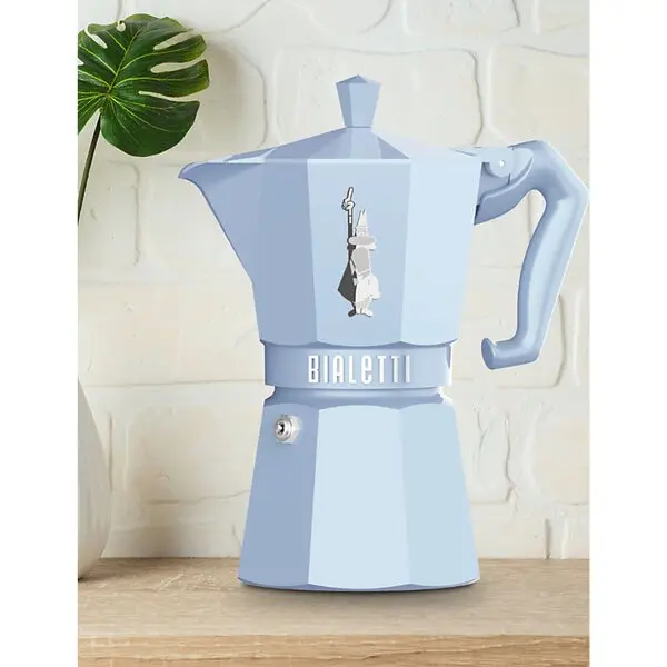 BIALETTI Moka Express Six-cup Aluminium Espresso Maker - Blue