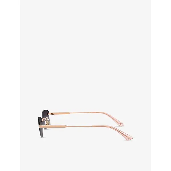 JIMMY CHOO Oval-frame Metal Sunglasses - Pink