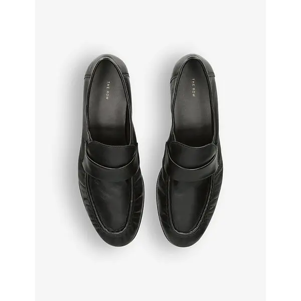 THE ROW Gathered Leather Loafers
