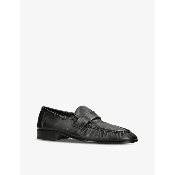 THE ROW Gathered Leather Loafers