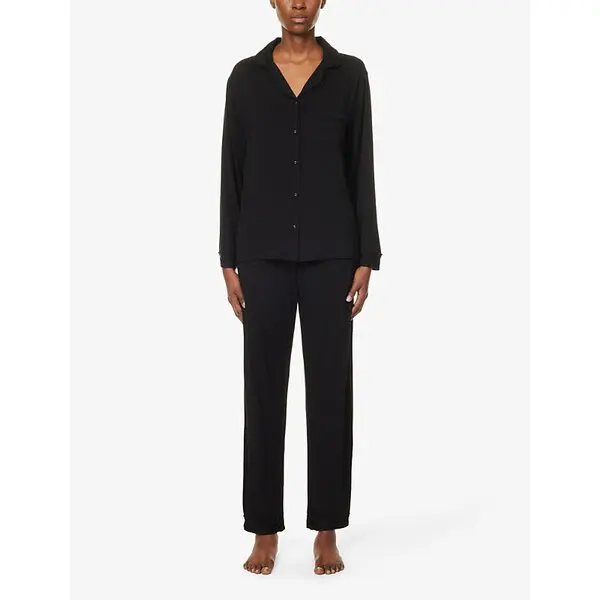 THE NAP CO Relaxed-fit Patch-pocket Stretch-jersey Pyjama Set