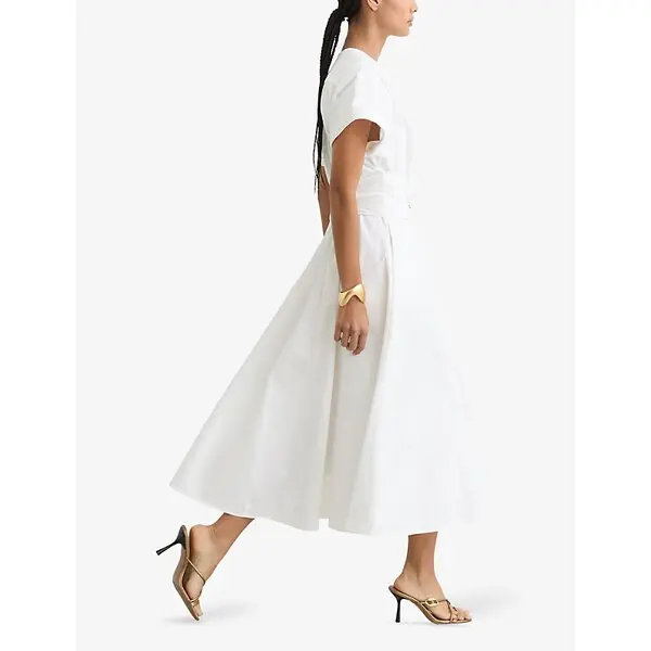 REISS Sally Short-sleeve Midi Dress