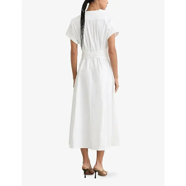 REISS Sally Short-sleeve Midi Dress