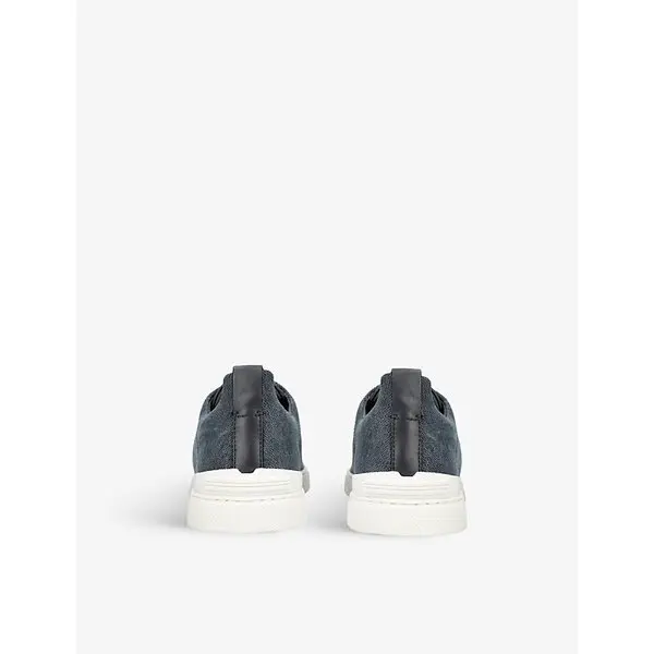 Zegna Triple Stitch Canvas Low-top Trainers - Navy
