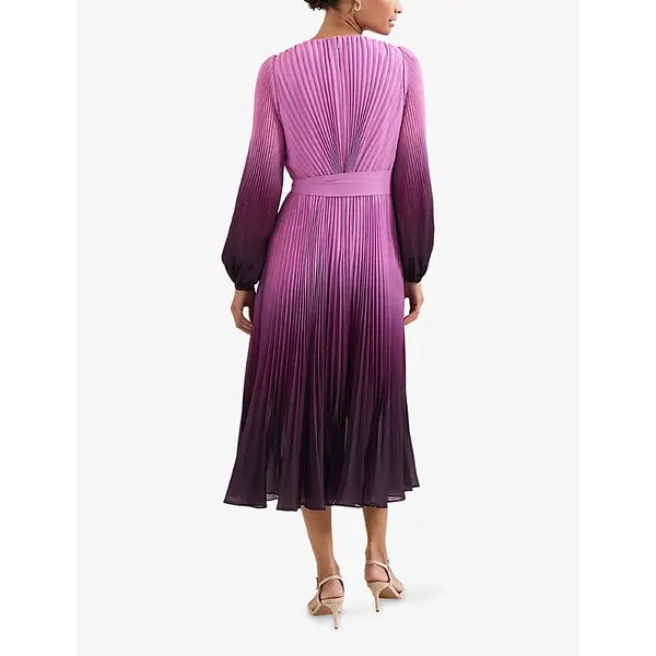 PHASE EIGHT Mira Ombre Printed Woven Midi Dress