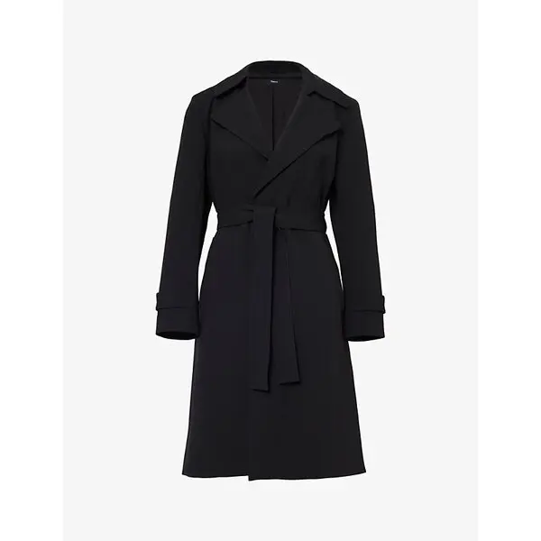 Theory Oaklane Belted Crepe Coat