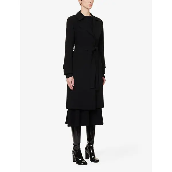 Theory Oaklane Belted Crepe Coat