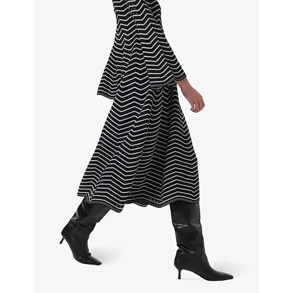 LEEM Jacquard Knitted Midi Dress
