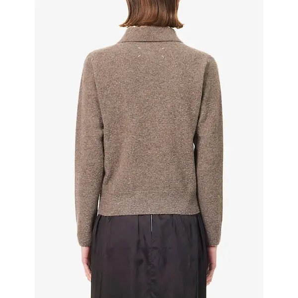 MAISON MARGIELA Four-stitch Knitted Wool Polo Jumper