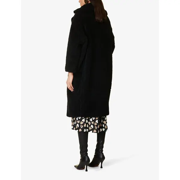 Max Mara Teddy Alpaca Wool-blend Coat - Black