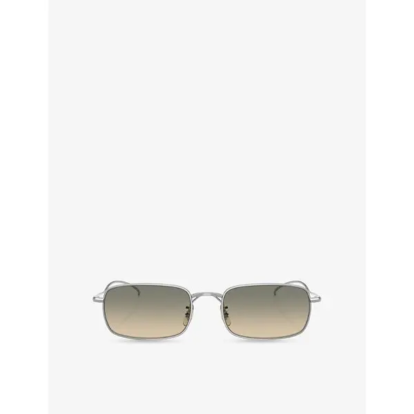 Oliver Spencer Rectangle Frame Sunglasses - Silver