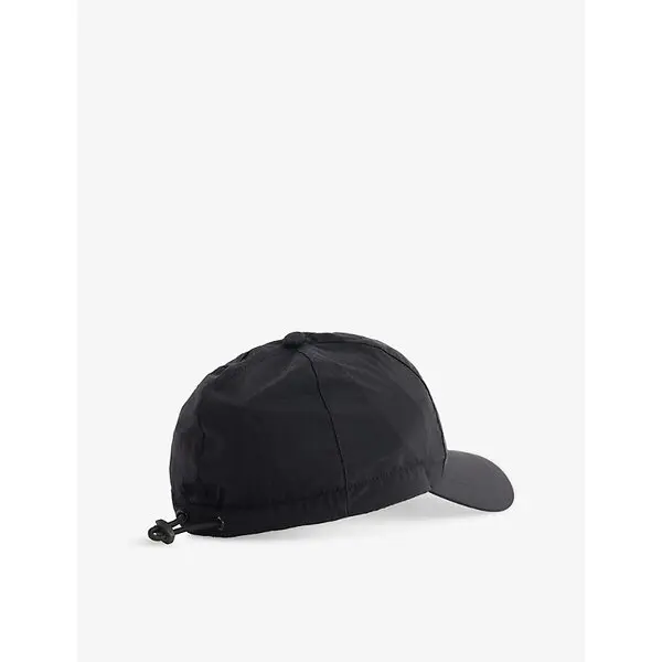Stone Island Compass Embroidered-patch Shell Baseball Cap - Black