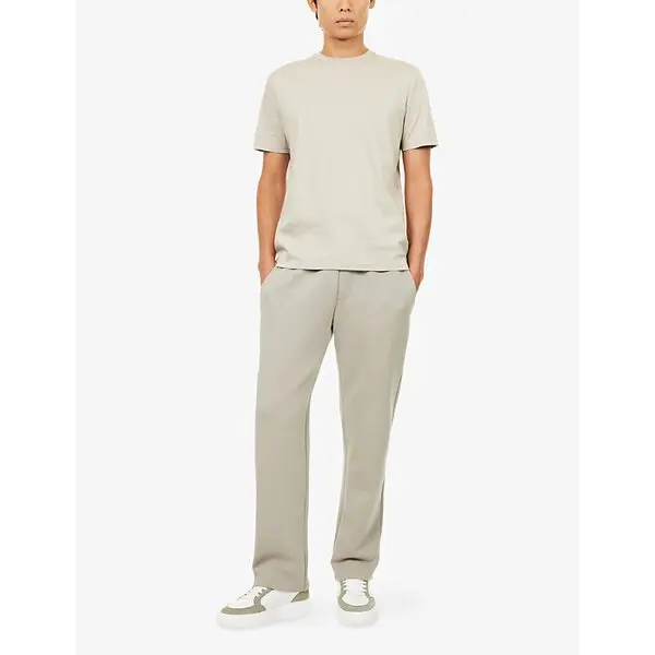 ARNE Mercerised Interlock Cotton-jersey T-shirt - Stone