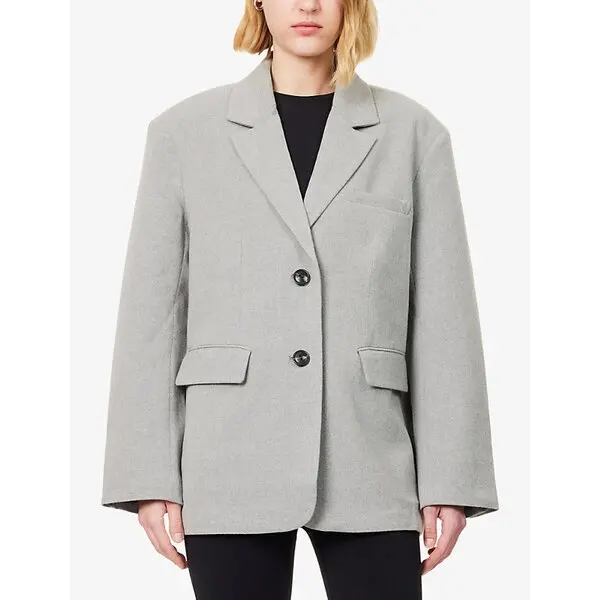 TALA Single-breasted Oversized Woven Blazer