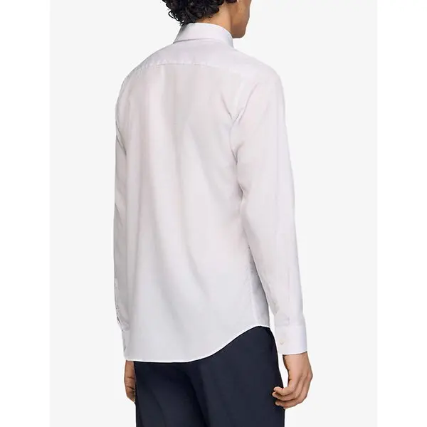 Sandro Classic-collar Long-sleeve Cotton Shirt