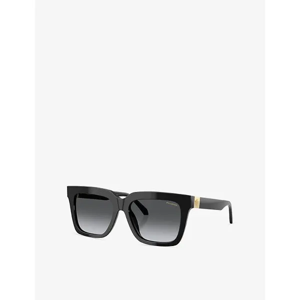 Versace Ve4498 Square-frame Acetate Sunglasses - Black