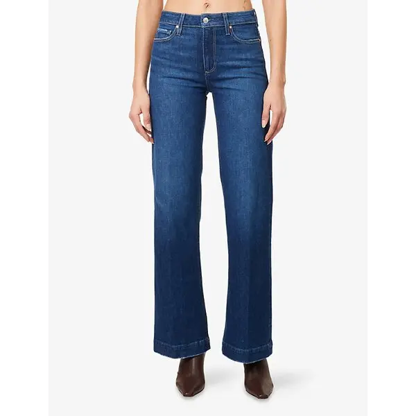 Paige Leenah Wide-leg Stretch-denim Jeans
