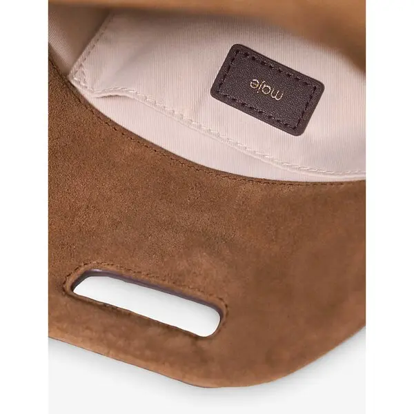 Maje Mini Suede And Leather Shoulder Bag