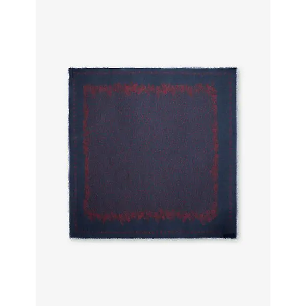 Zadig&Voltaire Kerry Hearts-print Modal Scarf - Marine
