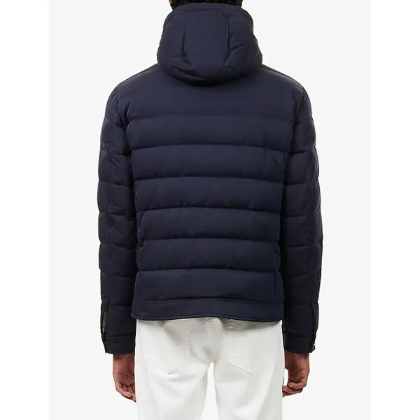 Eleventy Quilted Silk-down Puffer Jacket - Blue