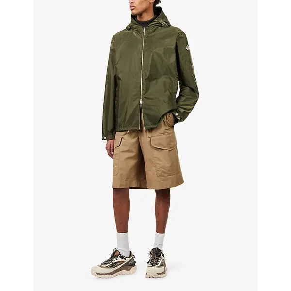 Moncler Logo-charm Cotton Poplin Cargo Shorts - Tan