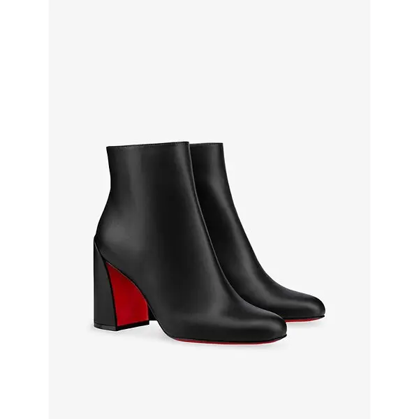 CHRISTIAN LOUBOUTIN Jane Booty 85 Leather Ankle Boots - Black