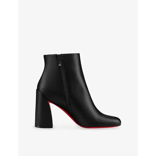 CHRISTIAN LOUBOUTIN Jane Booty 85 Leather Ankle Boots - Black
