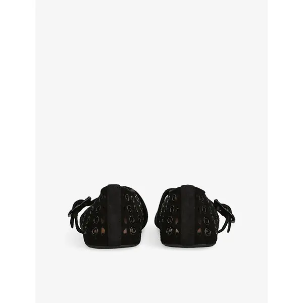 Alaïa Vienne Eyelet Suede Ballet Flats