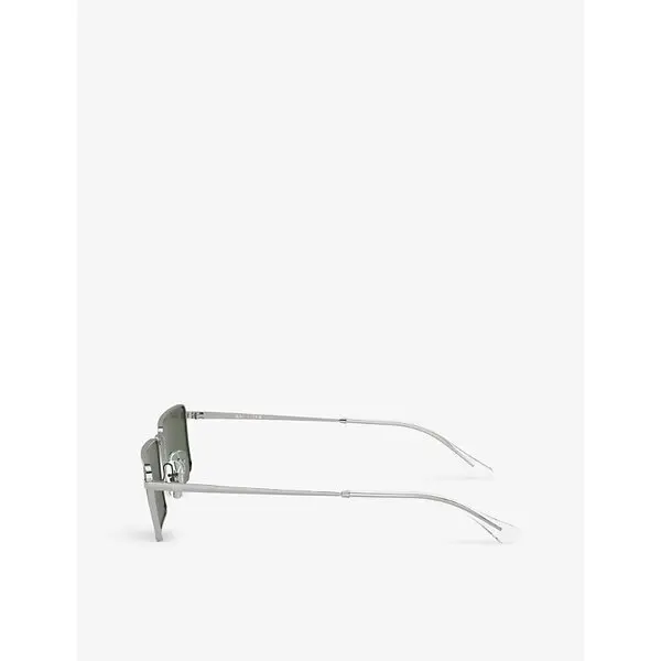 Ray-ban Rectangular-frame Metal Sunglasses - Silver