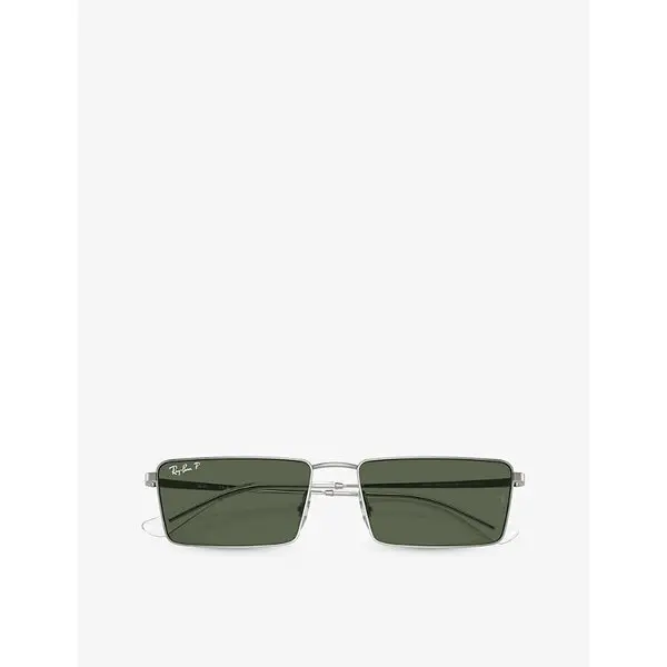 Ray-ban Rectangular-frame Metal Sunglasses - Silver