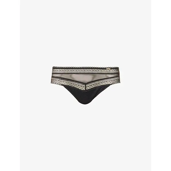 Chantelle Festivite Tanga Brief - Black