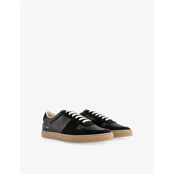 COMMON PROJECTS Bball Slim Gum Sole Leather Trainers - Black