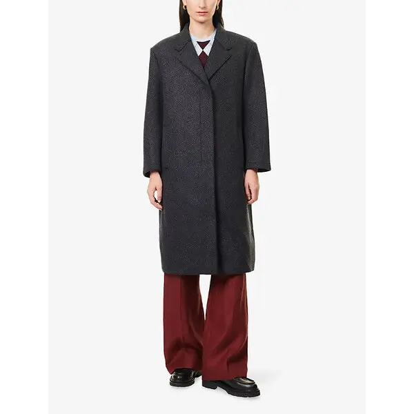 Harris Wharf London Patterned Wool Coat
