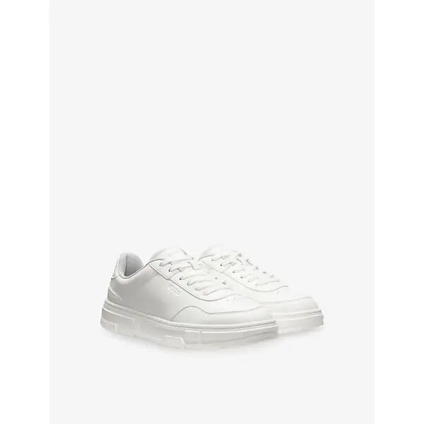 Hugo Logo-embossed Leather Trainers