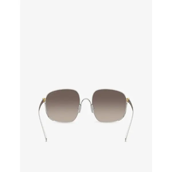 Miu Miu Square-frame Metal Sunglasses