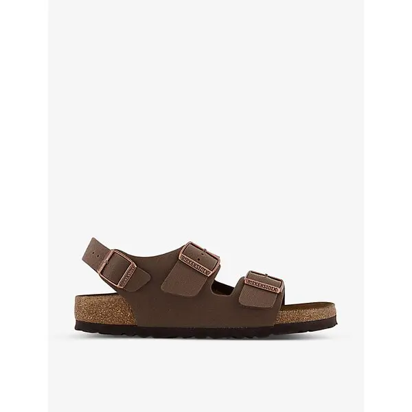 BIRKENSTOCK Milano Buckle-embellished Faux-leather Sandals - Mocha