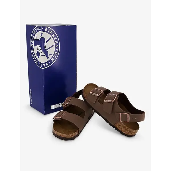 BIRKENSTOCK Milano Buckle-embellished Faux-leather Sandals - Mocha