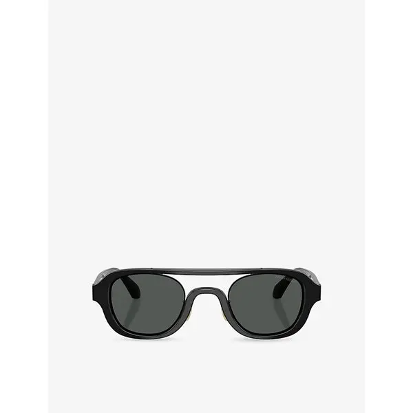 Giorgio Armani Ar8247 Irregular-frame Sunglasses - Black