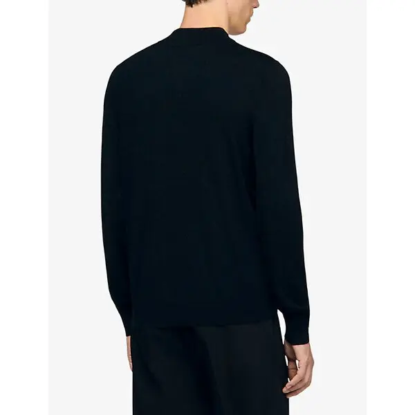 Sandro Turtleneck Wool Jumper - Black