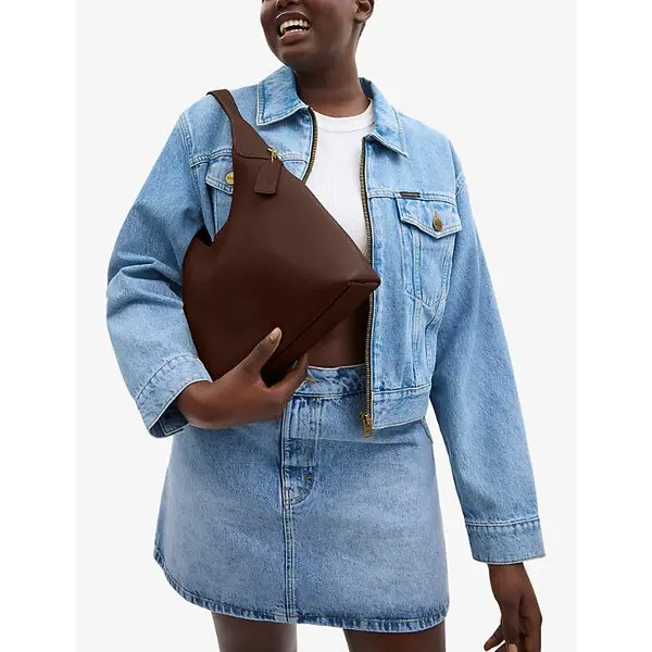 COACH Branded Leather Brooklyn Shoulder Bag - Maple