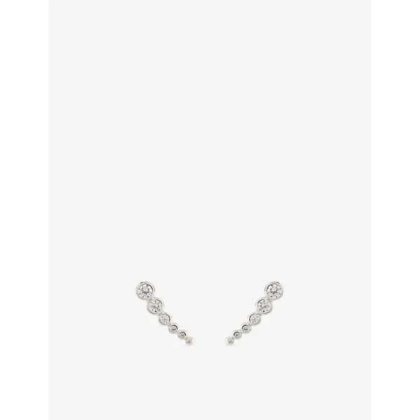 CARAT* LONDON Carissa 925 Sterling And Cubic Zirconia Stud Earrings - Silver