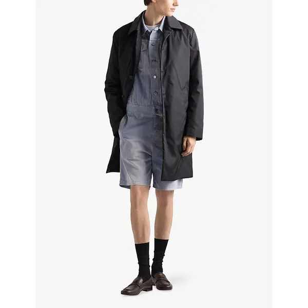 Prada Logo-patch Cotton-gabardine Blouson Jacket