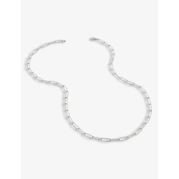 Monica Vinader Alta Textured Sterling Necklace - Silver