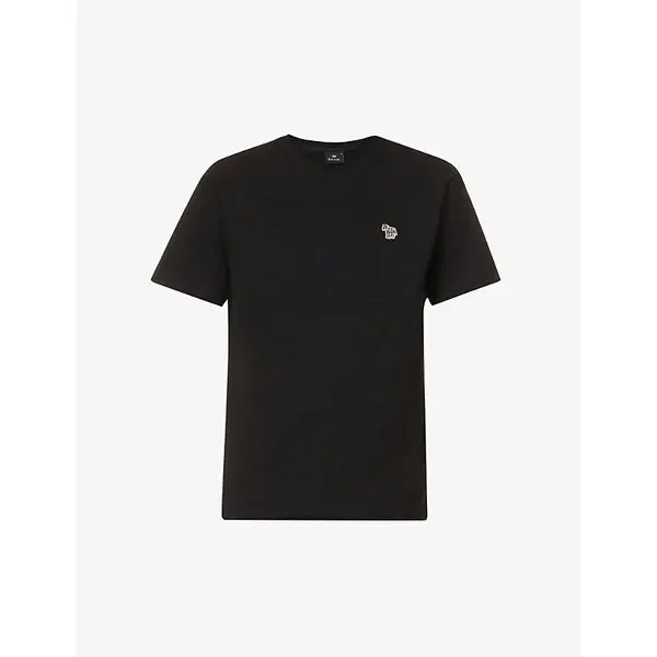 Paul Smith Zebra-embroidered Crewneck Cotton T-shirt - Black