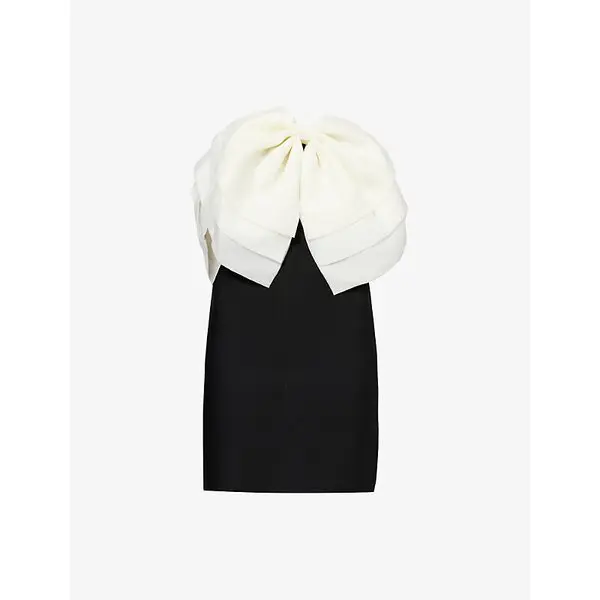 AMY LYNN Oscar Bow-embellishment Knitted Mini Dress - Mono